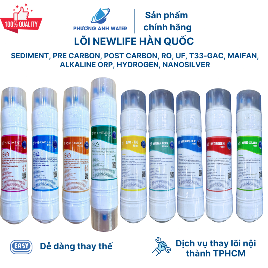 [Tặng cút nối nhanh] Lõi đúc nối nhanh chính hãng Newlife Hàn Quốc 10 ...