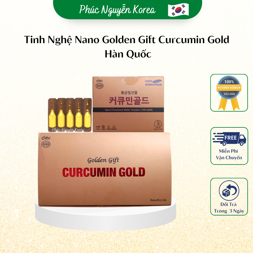 Tinh Nghệ Nano Golden Gift Curcumin Gold Hàn Quốc - mẫu mới (hộp 100 tép) | Shopee Việt Nam
