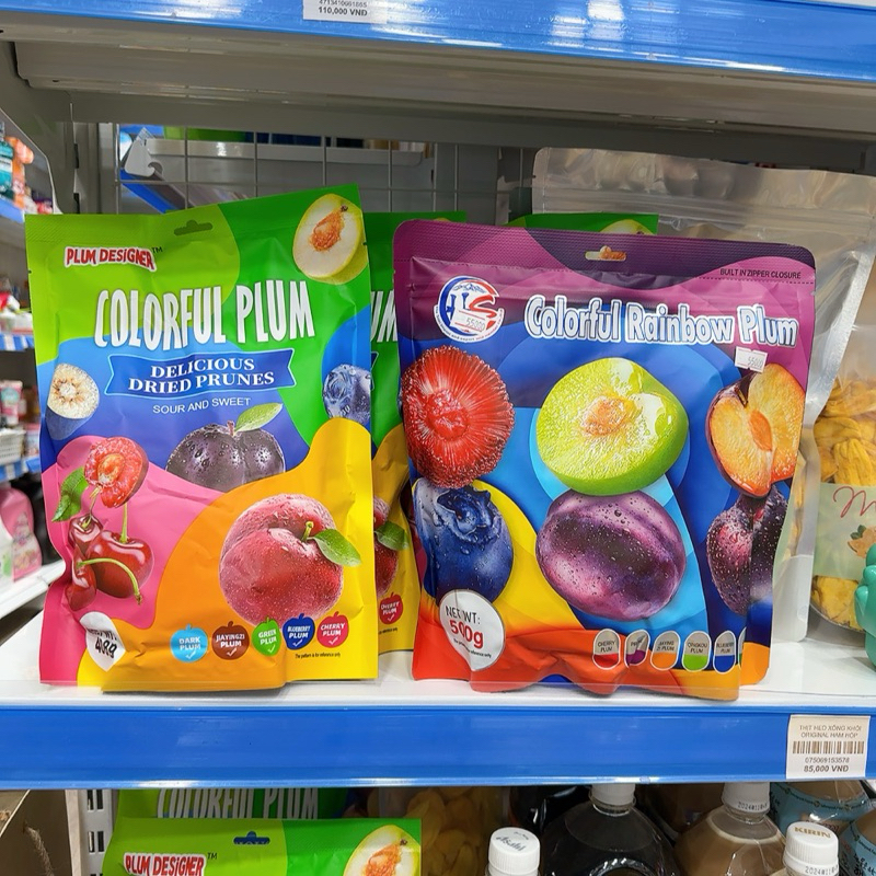 Kẹo ô mai mận cầu vồng Colorful Rainbow Plum mix vị bịch 500g | Shopee ...