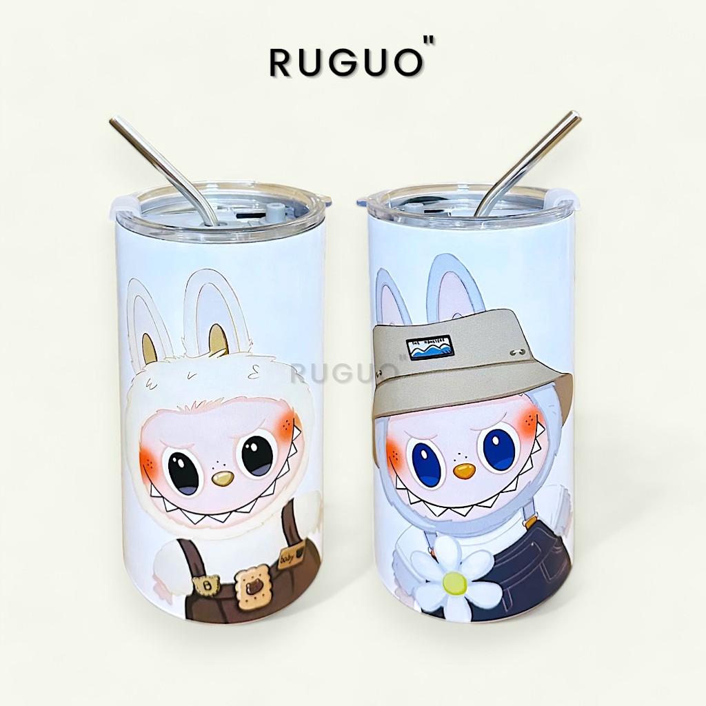 Ly Giữ Nhiệt LABUBU Khắc Tên Iced Americano 600ml Có Ống Hút | Shopee ...