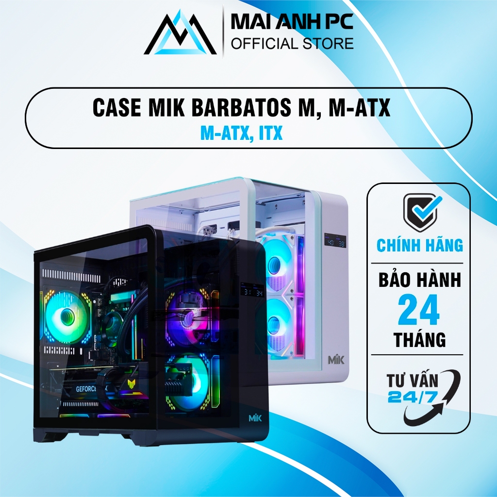 Case Vỏ máy tính CASE MIK BARBATOS M, M-ATX, Bảo hành chính hãng 24 tháng | Shopee Việt Nam