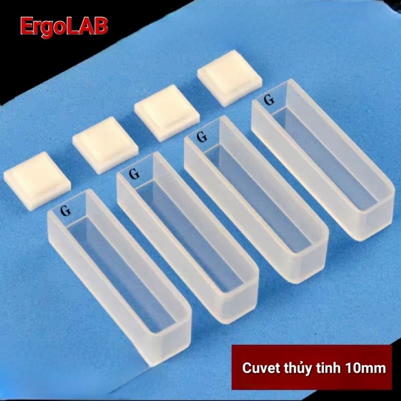 Cuvet thủy tinh 10 mm sử dụng cho máy quang phổ trong phòng thí nghiệm ...