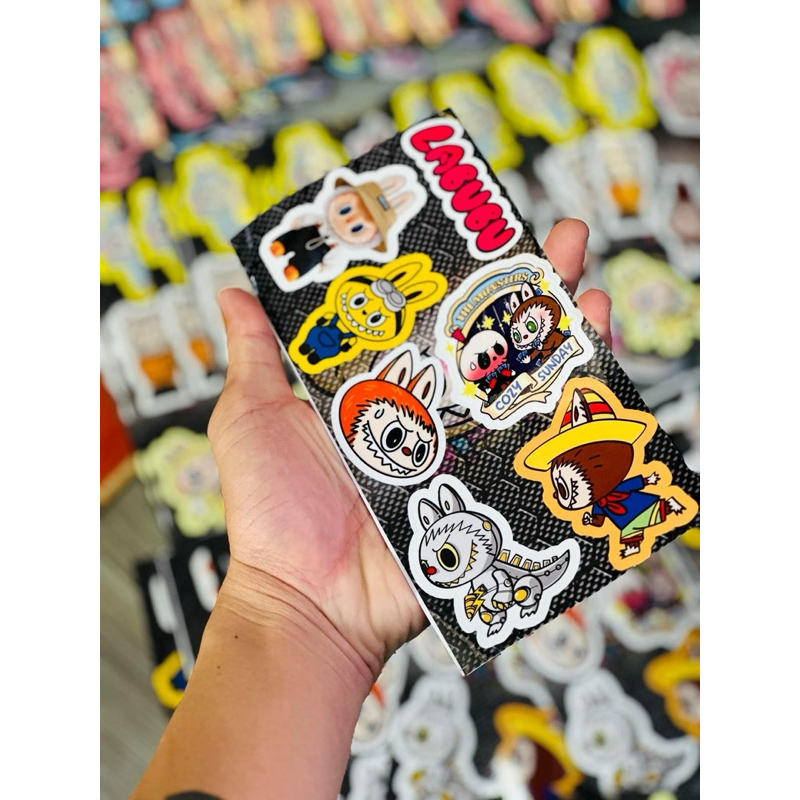 Tem Decal Sticker LABUBU Dán Xe in theo set tem xe với chất liệu decal ...