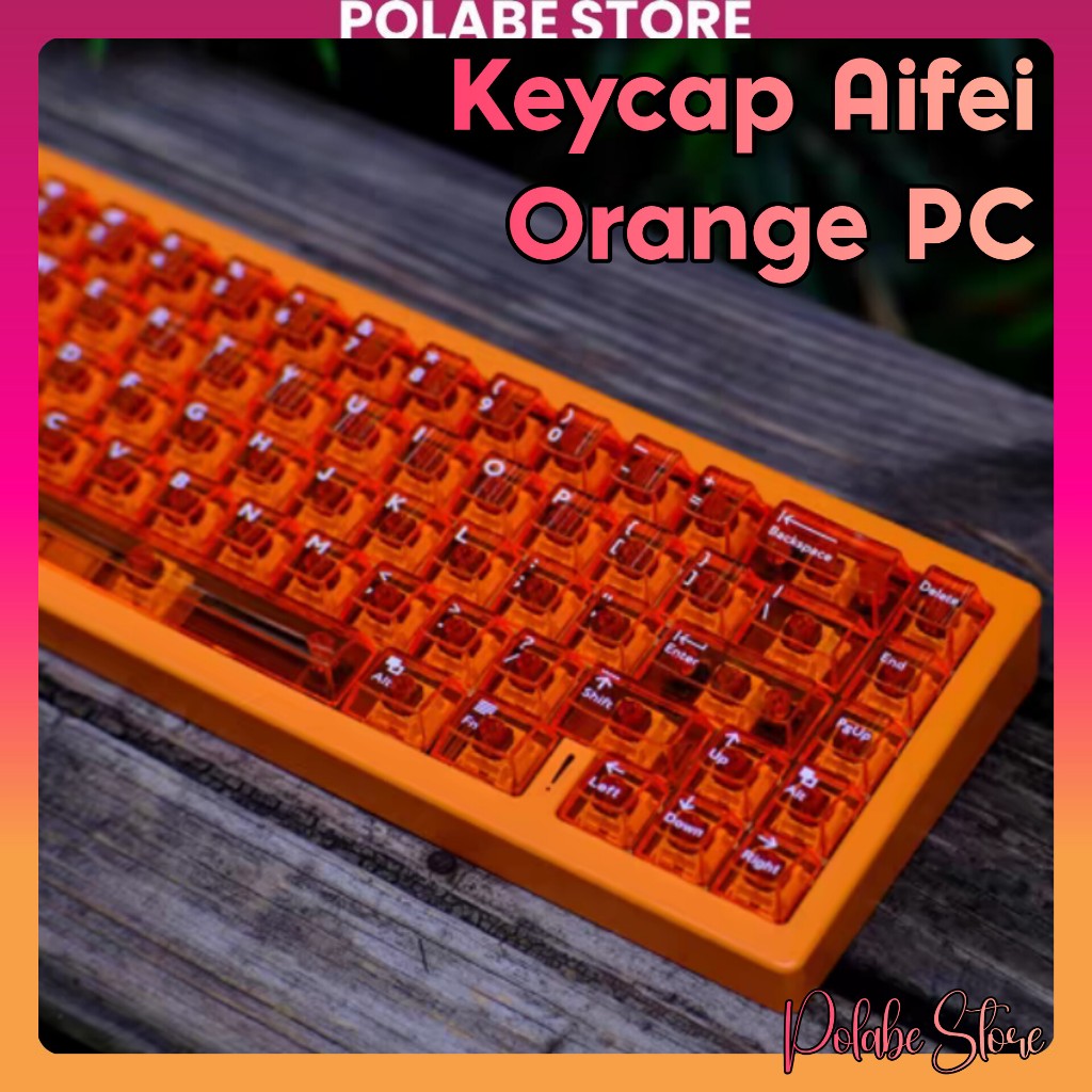 Keycap Aifei Orange PC Darling AI Cherry Profile bàn phím cơ Polabe Store Keycap xuyên led ...