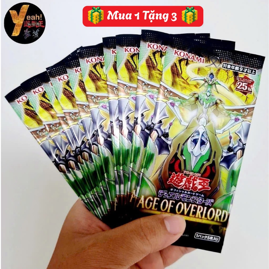 [Mua 1 tặng 3] Túi thẻ bài yugioh Age Of Overlord 25th [1 Pack] - KONAMI - OCG - Nguyên seal ...