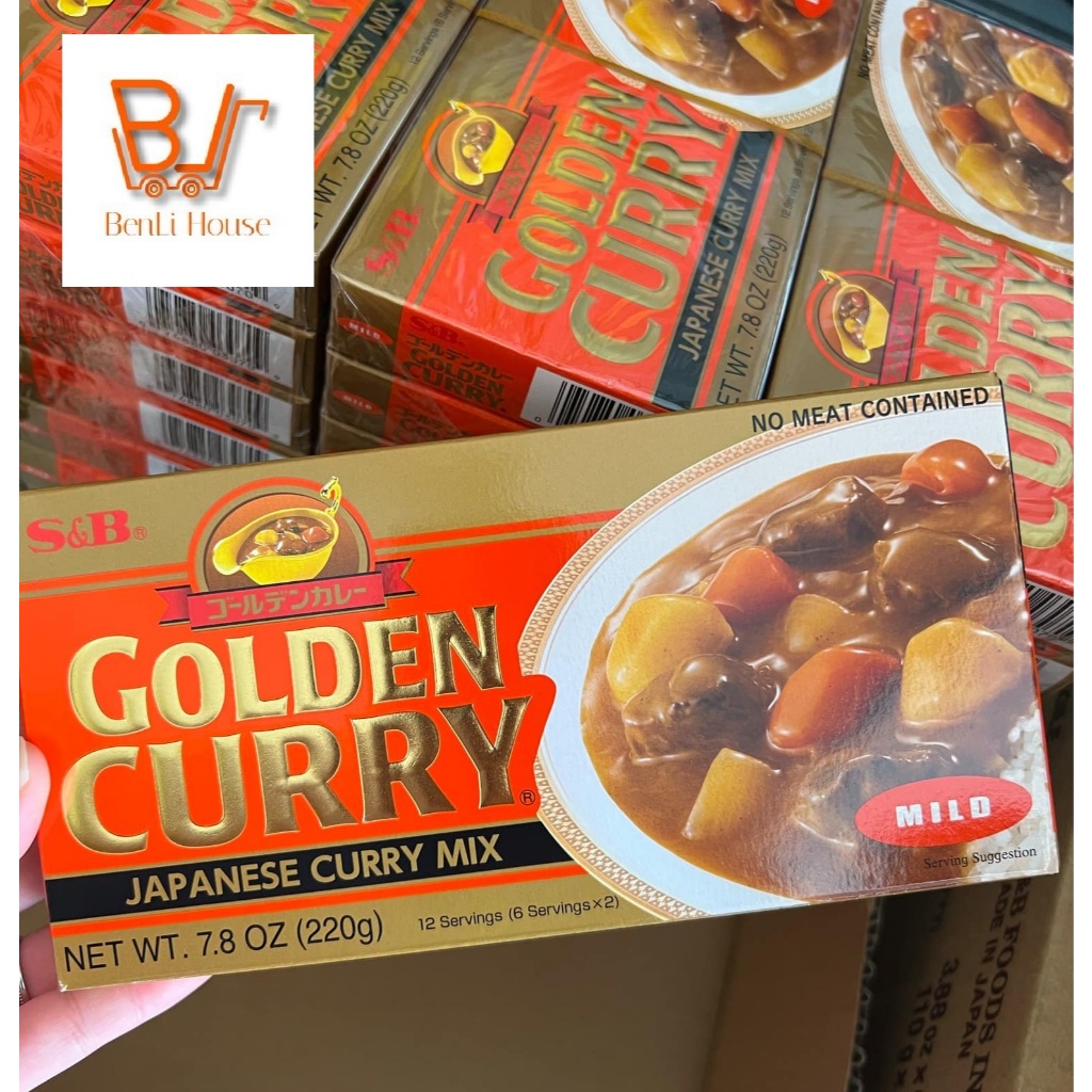 Hộp 220G Viên Cà ri Nhật GOLDEN CURRY S&B ( Hộp nấu 12 phần ăn ) Hàng ...