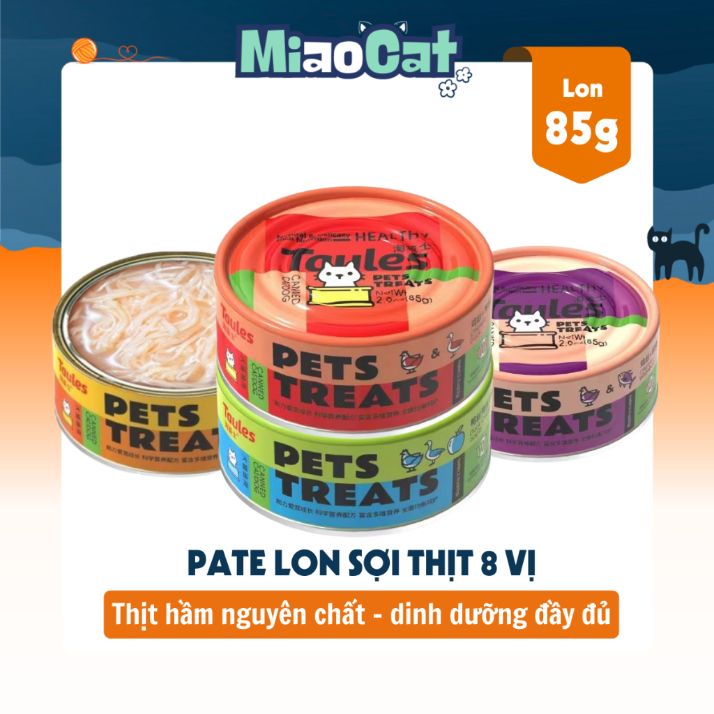 Pate Taules Lon 85g Nhiều Vị Mix Rau Củ Quả Cho Mèo Giúp Bổ Sung Dinh ...