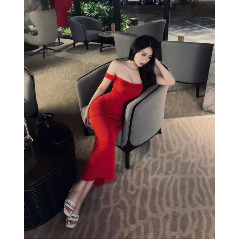 [MY BEA style] Đầm body rớt vai | Shopee Việt Nam