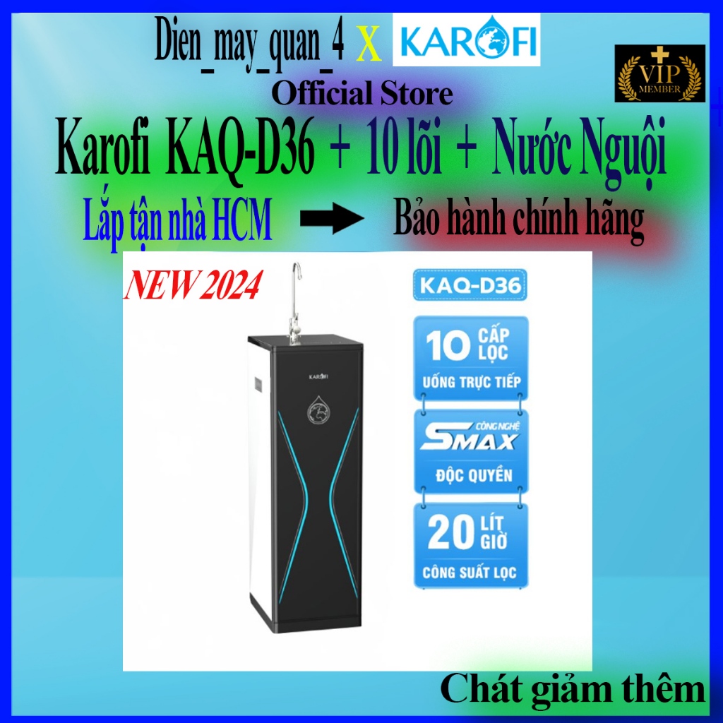 Karofi D36 -- Máy lọc nước Karofi KAQ-D36 - 10 Lõi Chuẩn Nước Uống Trực ...