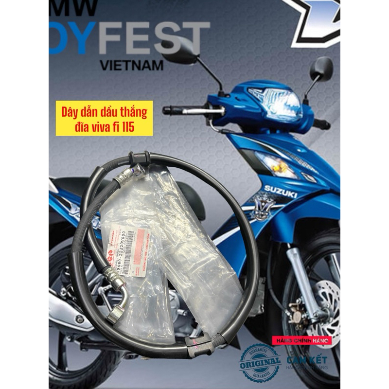 Dây dẫn dầu thắng đĩa viva fi 115 phụ tùng suzuki chính hãng | Shopee ...