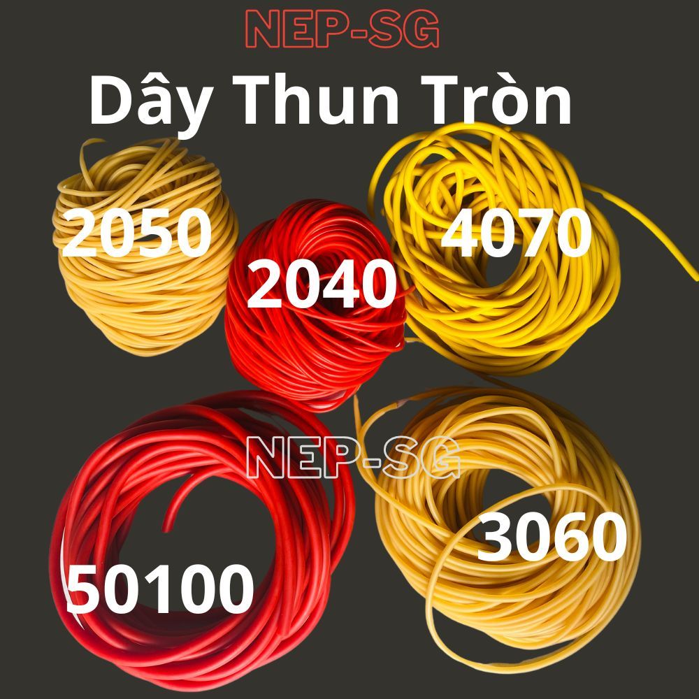 1 Mét Dây Thun Tròn 2040,2050,3060,4070,50100 ( cắt liền mét) | Shopee ...