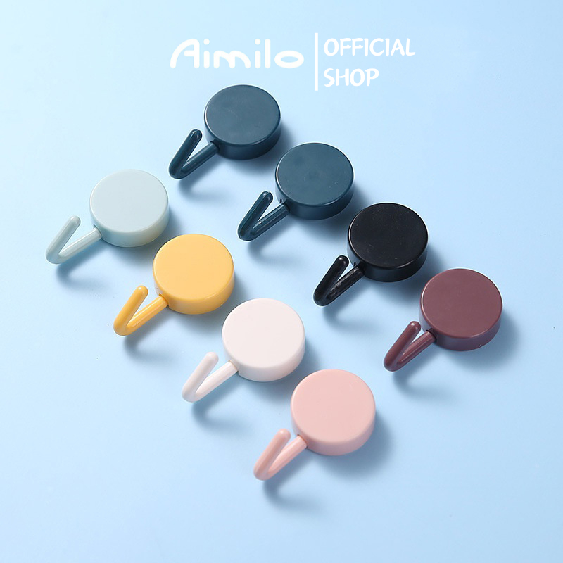 【Aimilo】Móc Nhựa Tròn / Bàn Tay Dán Tường Treo Đồ Vật - Móc Gắn Tường ...