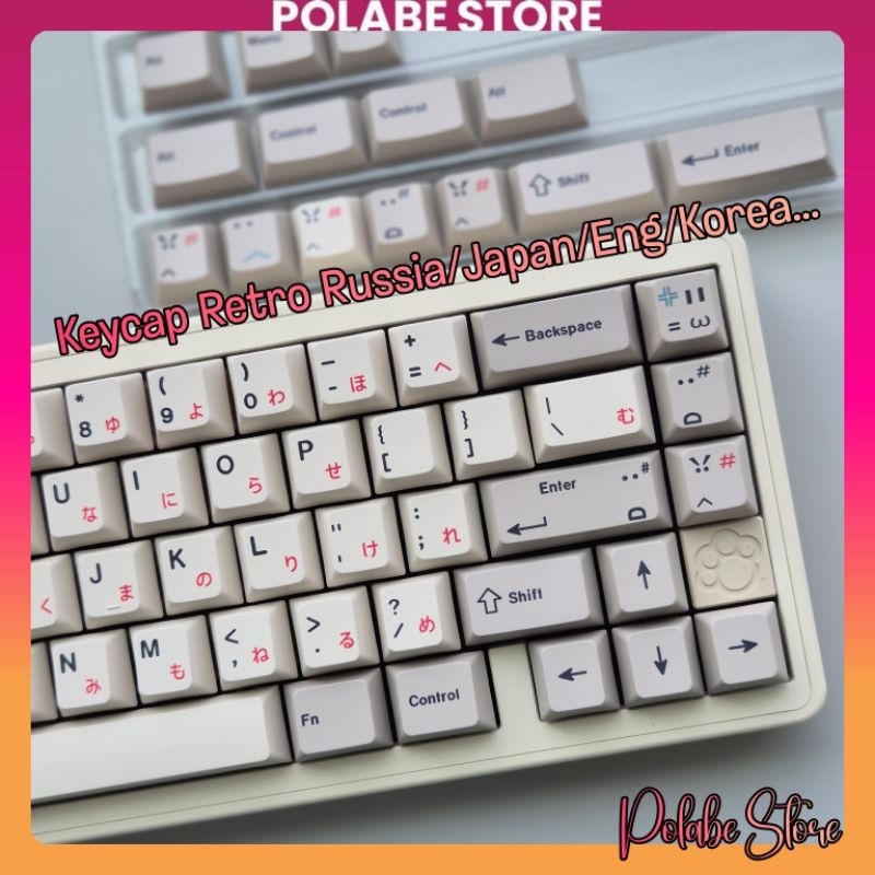 Keycap Retro phong cách XMI Cherry Thick PBT keycap cổ điển Russia ...