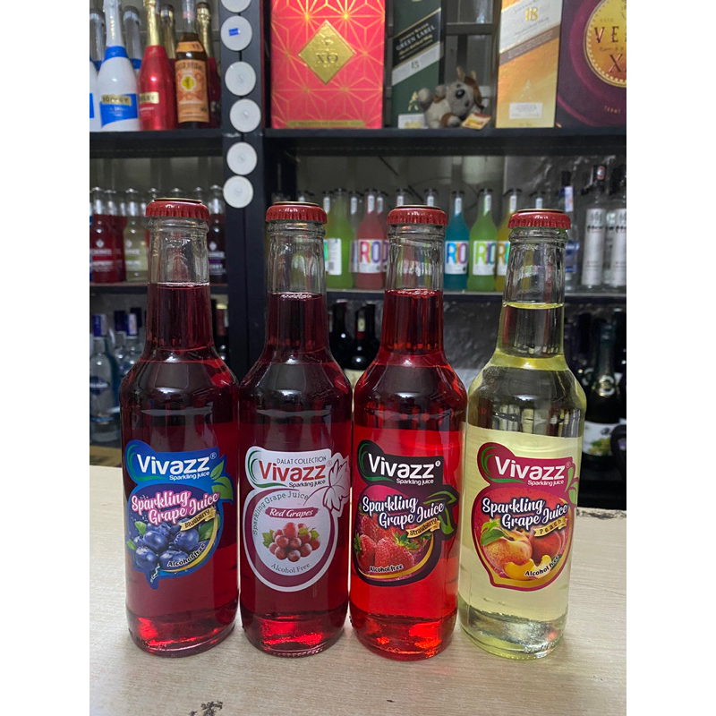 Thùng x 24 chai Nước Nho Có Ga VIVAZZ Sparkling Juice 275ml | Shopee ...