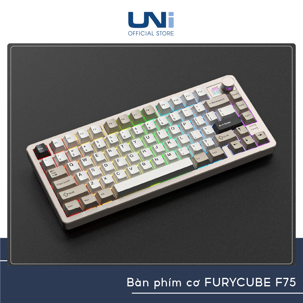 ( HÀNG SẴN ) - Bàn phím cơ FURYCUBE F75 - Case nhôm, layout 75%, 3 mode ...