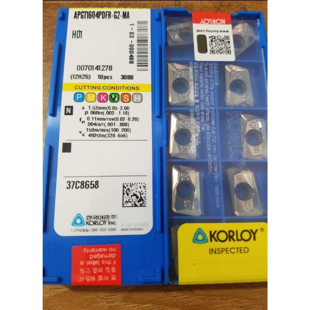chíp phay nhôm 1604 hãng korloy hàn quốc | Shopee Việt Nam