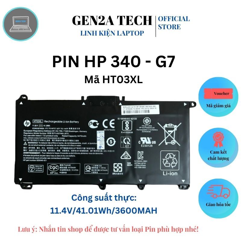 Pin Laptop HP Pavilion 340-G7 Notebook, Pin HP 15-CS 14-CE 15-CW 15-DA ...