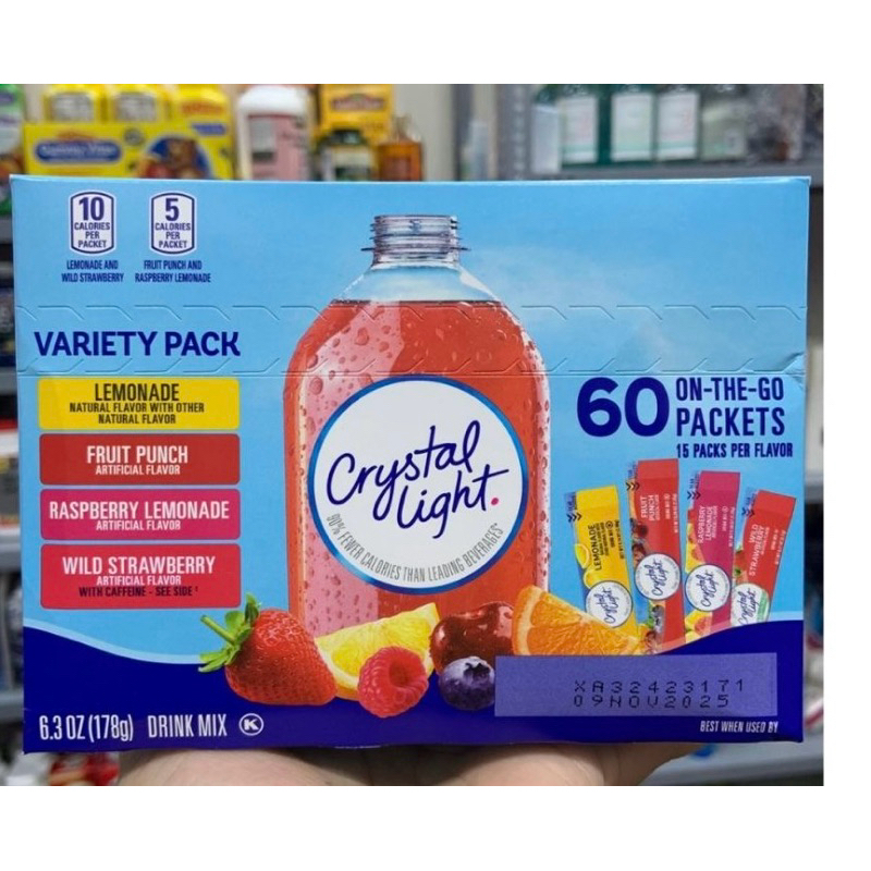 [Date 2026] Bột Pha Nước Trái Cây Crystal Light Không Đường Gói Nhỏ ...