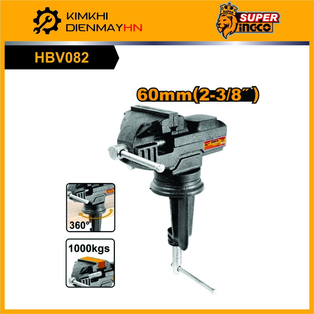 Ê tô kẹp bàn 60mm INGCO HBV082, Ê tô kẹp 4 inch INGCO HBV084, Ê tô kẹp ...