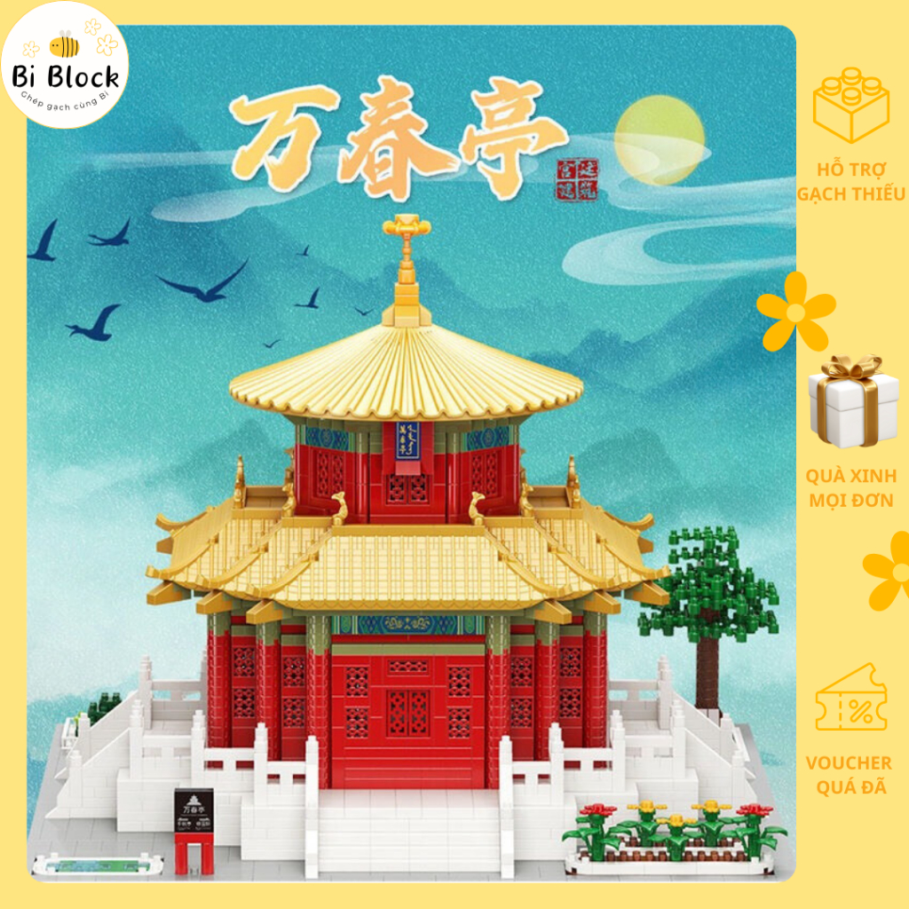 [PRE-ORDER] Bộ lắp ráp building blocks Vạn Xuân Đình Công trình Kiến ...
