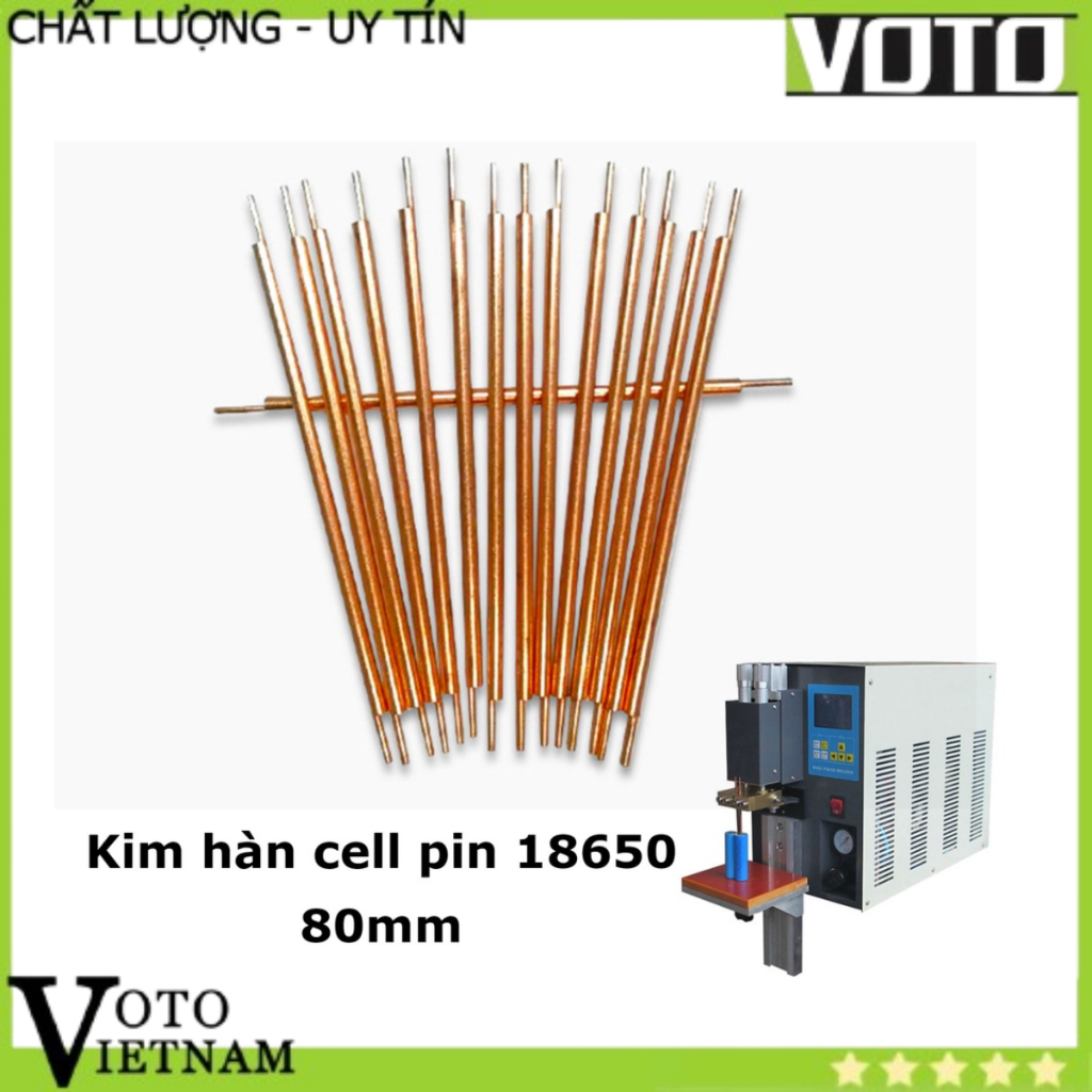 Kim hàn cell pin 2 đầu chuyên nghiệp cho máy hàn pin 18650 1.5*80mm ...