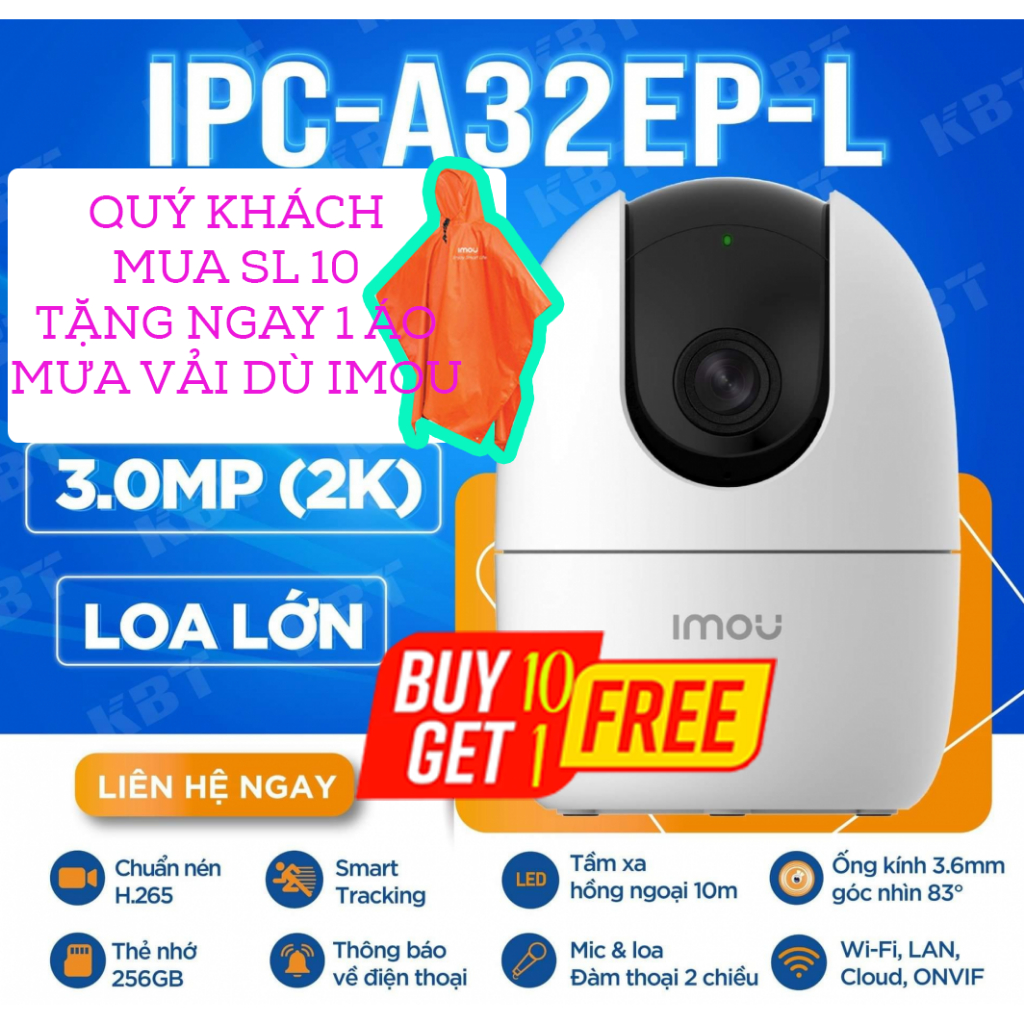 [HÀNG CHÍNH HÃNG] CAMERA IP Wifi IMOU RANGER 3MP - IPC-A32EP- L 3MP 2K ...