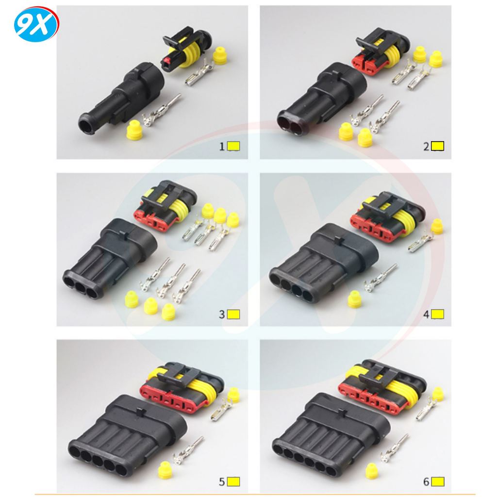 Giắc Chống Nước 1P, 2P, 3P, 4P, 5P, 6P Chế Gắn Mạch Passing Trợ Sáng | Shopee Việt Nam