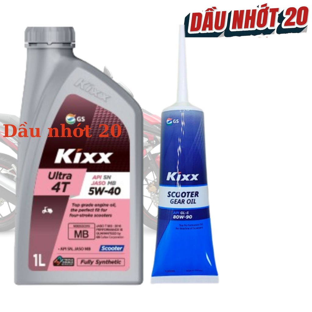 Nhớt Kixx 5W40 Fully Synthentic 800ml cho xe tay ga nhập khẩu Hàn Quốc ...