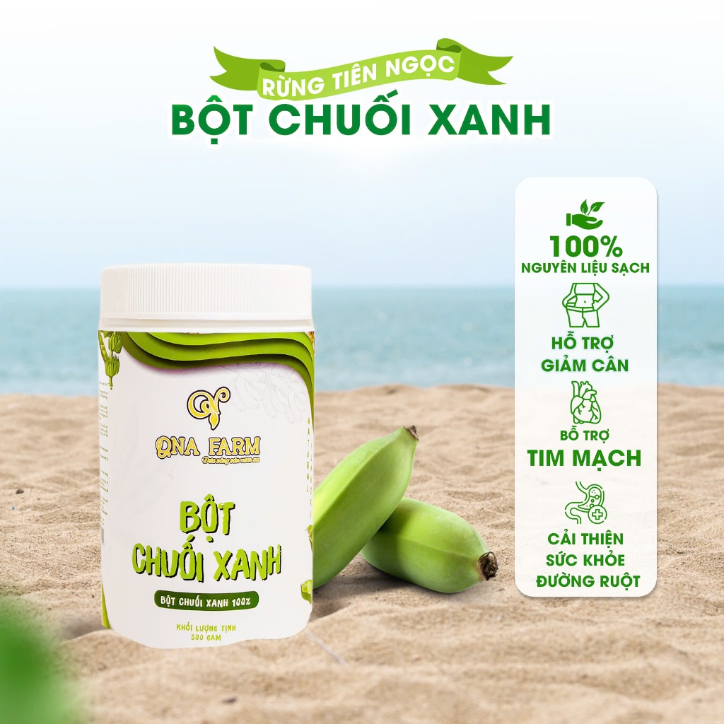 [CHÍNH HÃNG] Bột Chuối Xanh QNA Farm, Chuối Rừng 100%, Bột Chuối Nguyên ...
