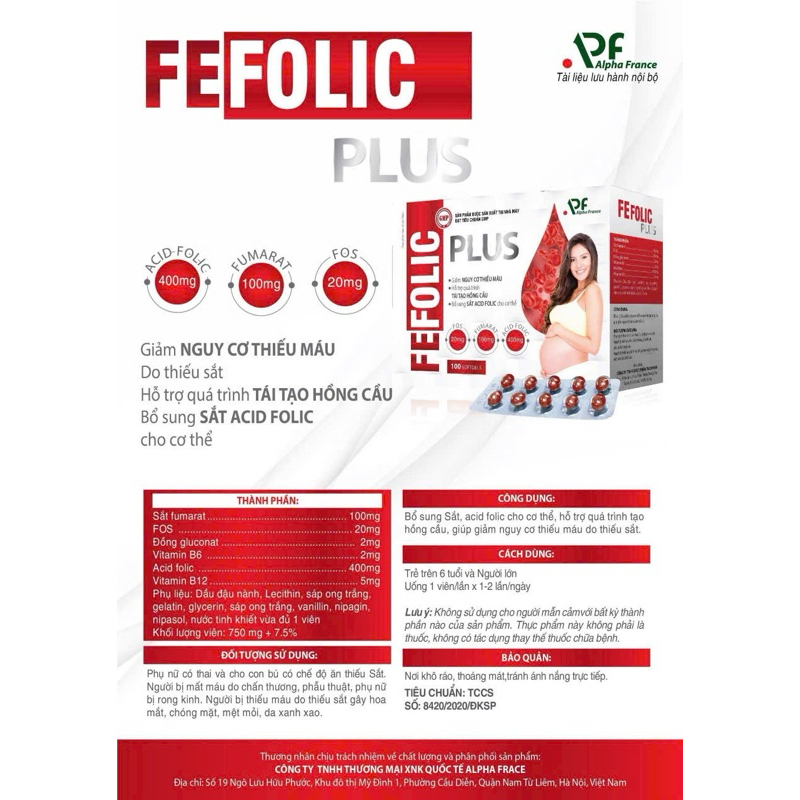 sắt fefolic-bổ sung sắt 100v | Shopee Việt Nam