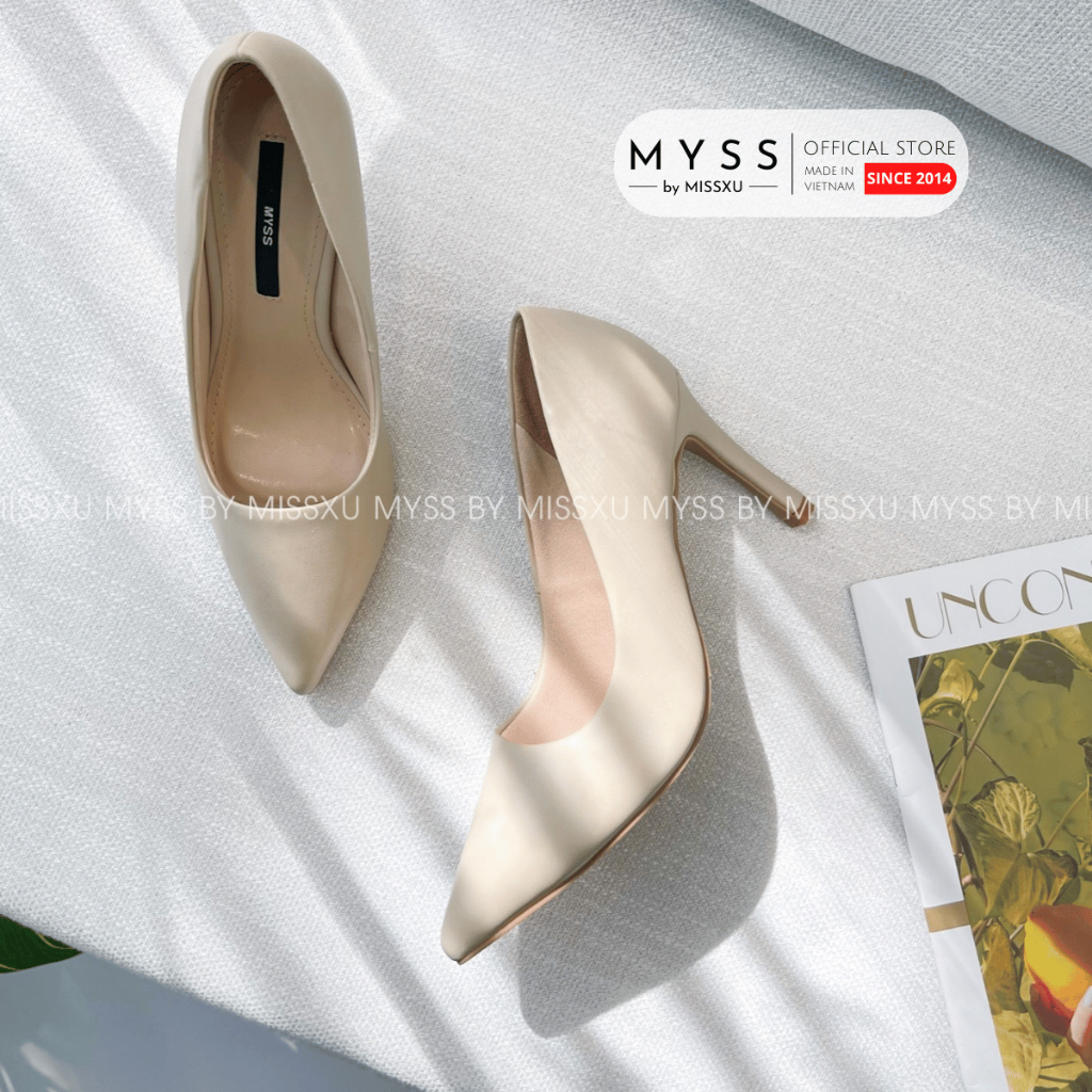 Giày cao gót nữ MYSS mũi nhọn 8cm da lì thời trang - CG143 | Shopee ...
