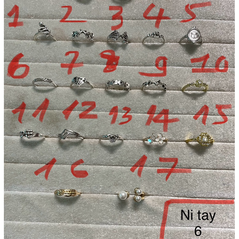 NHẪN NAM NỮ NHIỀU MẪU ni tay 6,7 ms G | Shopee Việt Nam
