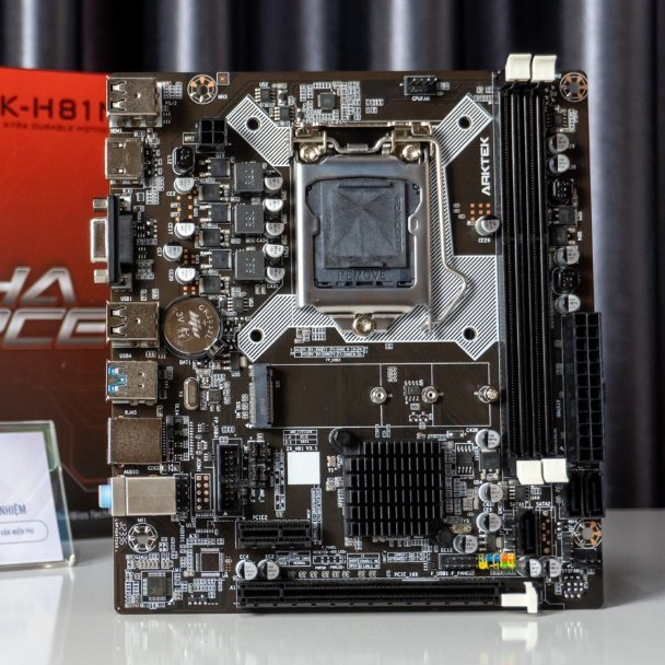 Mainboard SK 1150 ARKTEK H81M EL Chính hãng (VGA, HDMI, M.2 PCIe, LAN 1000Mbps, 2 khe RAM DDR3 ...