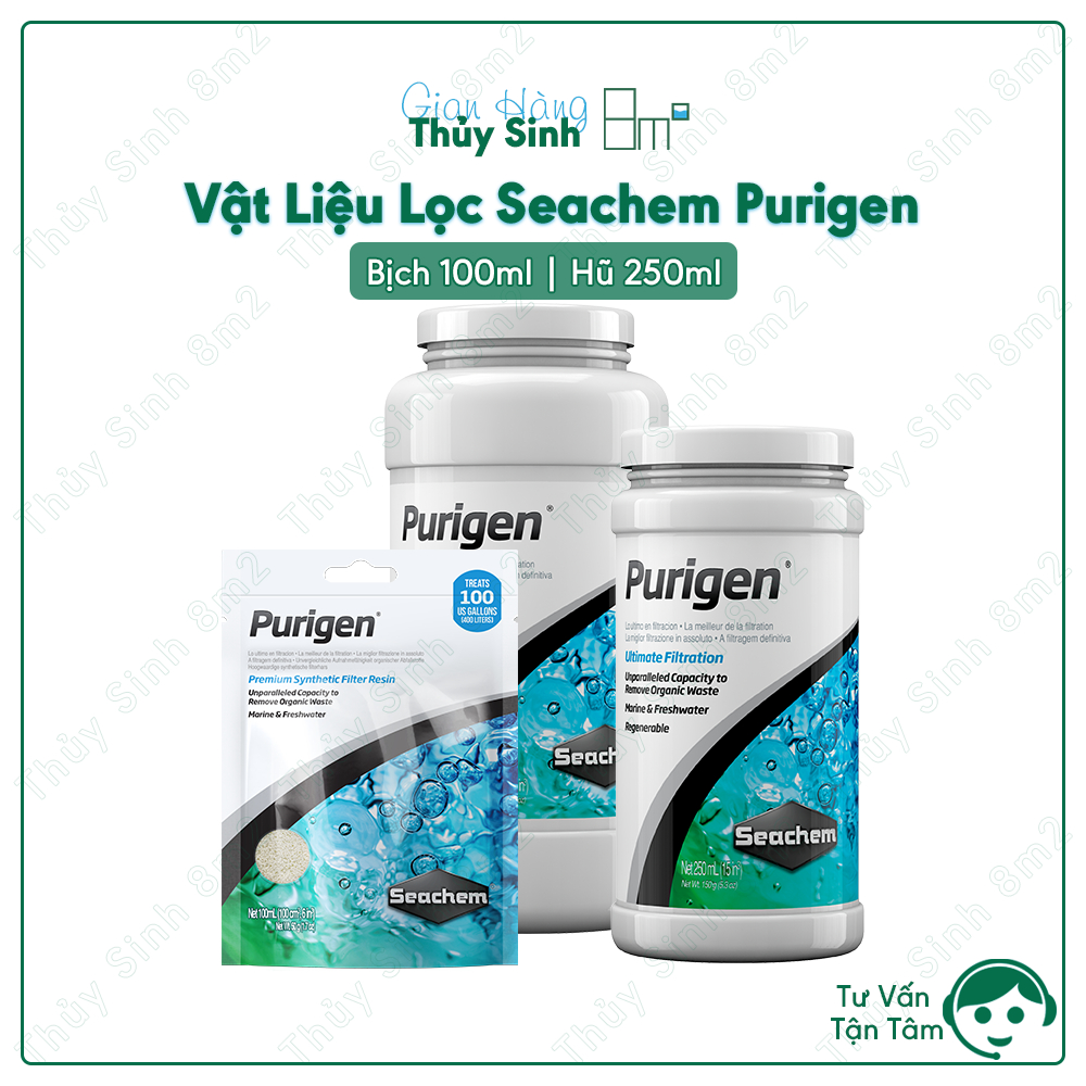 (Bịch 100ml) Purigen Seachem - Khử Độc, Làm Trong Nước, Khử Màu Lũa ...