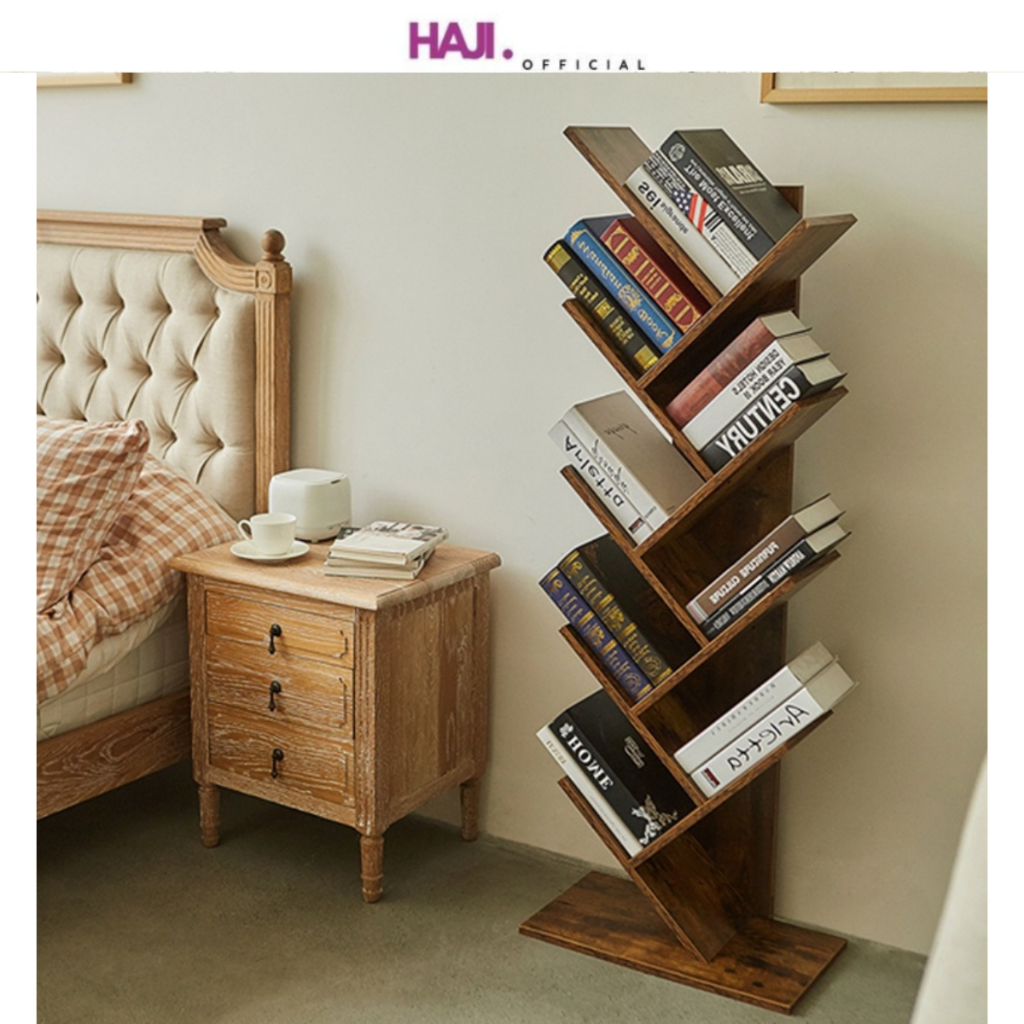 Kệ sách để sàn hình xương cá 9 tầng thương hiệu HAJI- AP03 | Shopee ...