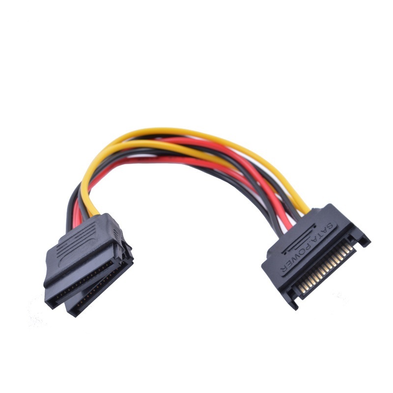 Cáp chia nguồn SATA 15pin 1 ra 2 dùng cho máy tính PC | Shopee Việt Nam