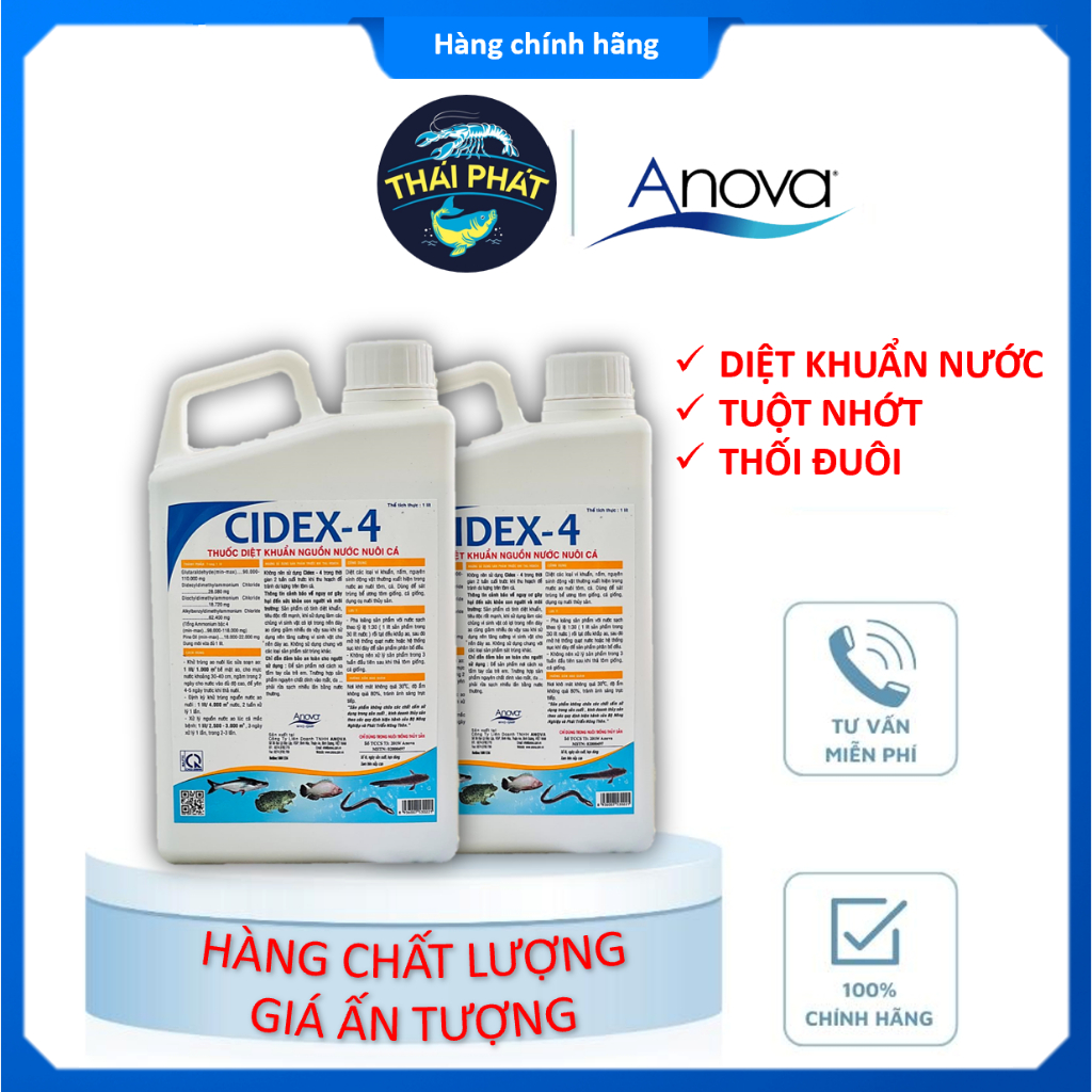 CIDEX-4 chai 1L - Diệt các loại vi khuẩn, nấm, nguyên sinh động vật ...