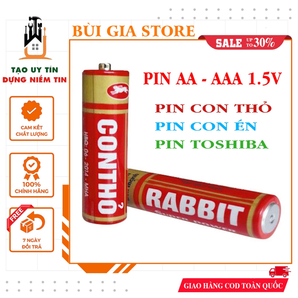 Pin AA - AAA đủ loại dùng cho điều khiển, đồng hồ, đồ chơi (1 đôi ...
