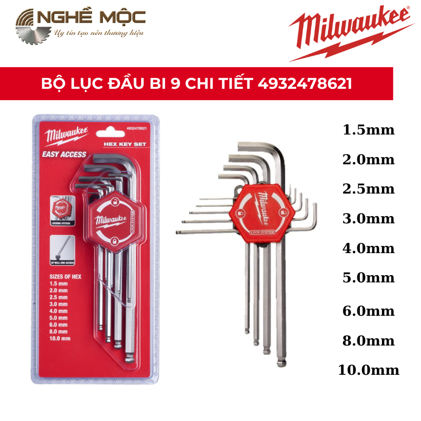 BỘ LỤC GIÁC MILWAUKEE 4932478621 9PCE | Shopee Việt Nam