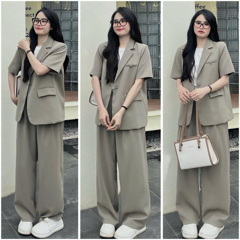 SET VEST TỔNG TÀI LOẠI DÀY TAY NGẮN , QUẦN DÀI( k kèm áo trong cotton ...