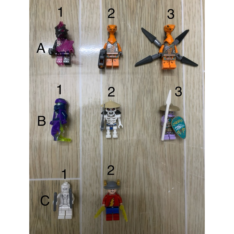 lego minifigures nhân vật phản diện ninjago và marvel, DC hàng chính ...