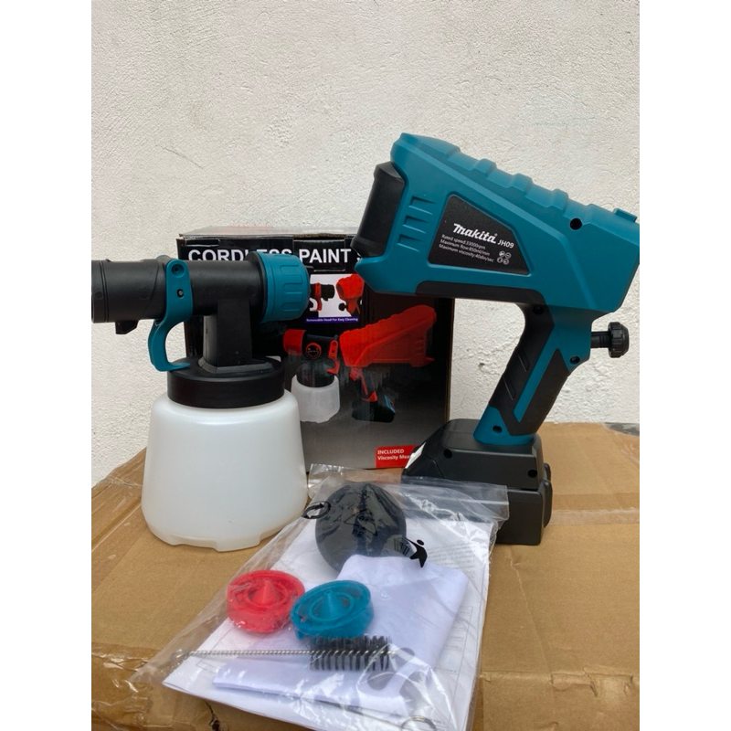 Máy Phun Sơn Cầm Tay Dùng Pin 18V - 21V MAKITA Spray Gun JH09, Chân Pin ...