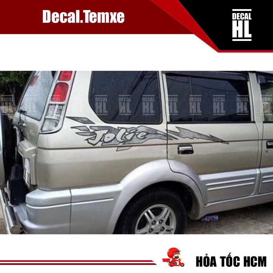 Bộ tem dán hông xe Jolie. Tem dán xe Mitsubishi Jolie | Shopee Việt Nam