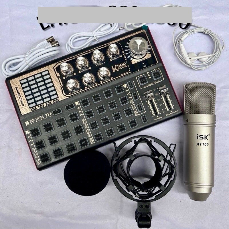Comb Bộ Karaoke Thu Âm Sound Card K300 Plus 2022 bluetooth và Mic ISK ...