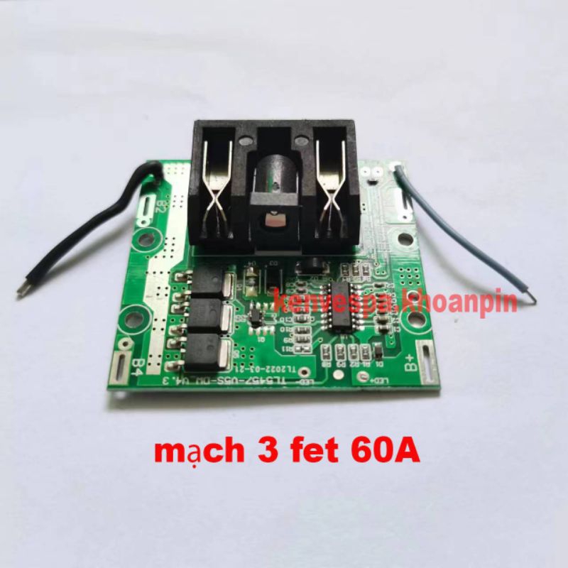 mạch bảo vệ pin 5 cell Mạch sạc xả và bảo vệ pin 5 cell - 2 khe chân ...