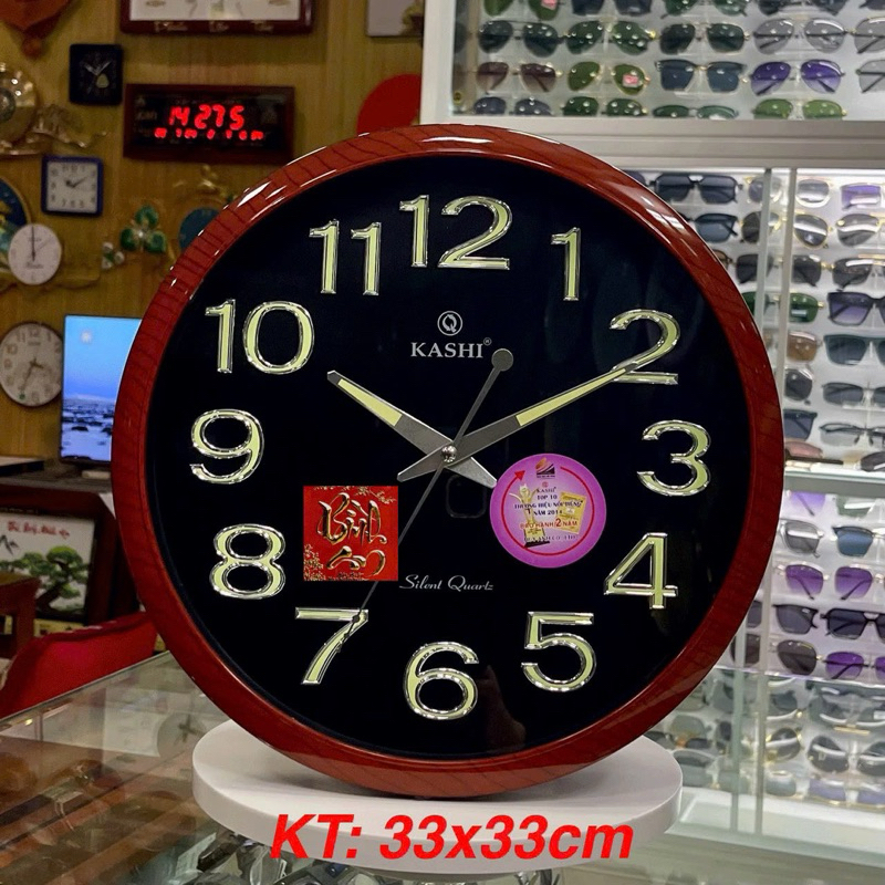 Đồng hồ treo tường K808 KASHI Số Giờ Dạ Quang. Hàng Việt Nam Chất Lượng Cao. Chính Xác Đến Từng ...