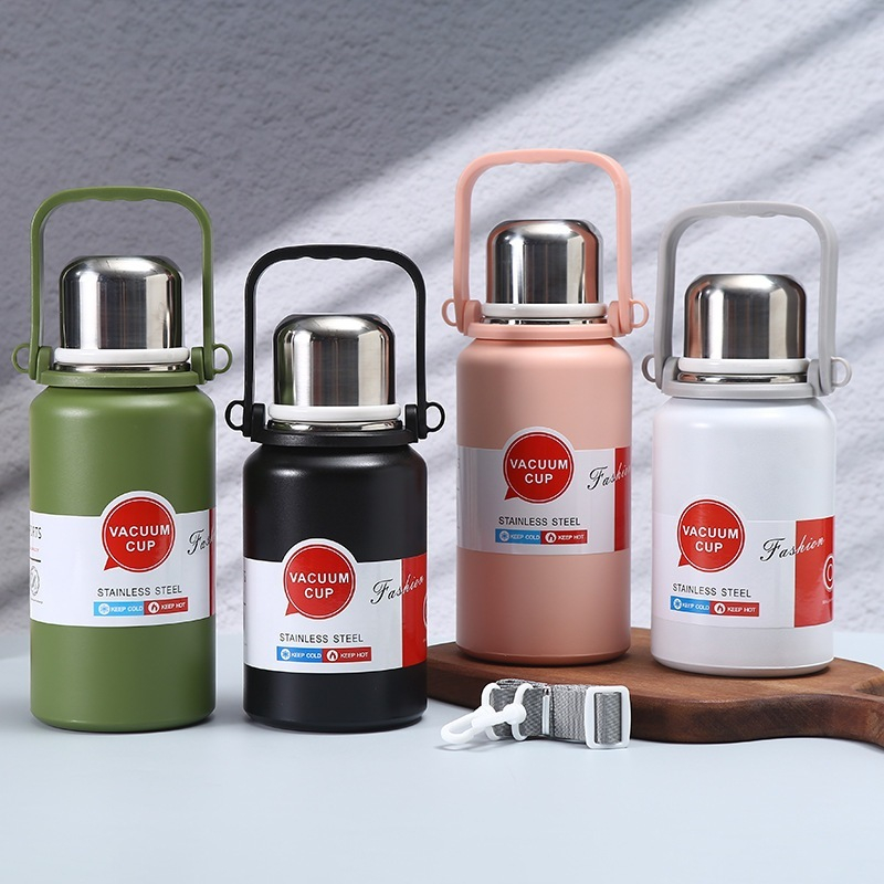 Bình giữ nhiệt Cup inox 316 nắp inox hình cốc dung tích 900ml/1000ml có quai xách | Shopee Việt Nam