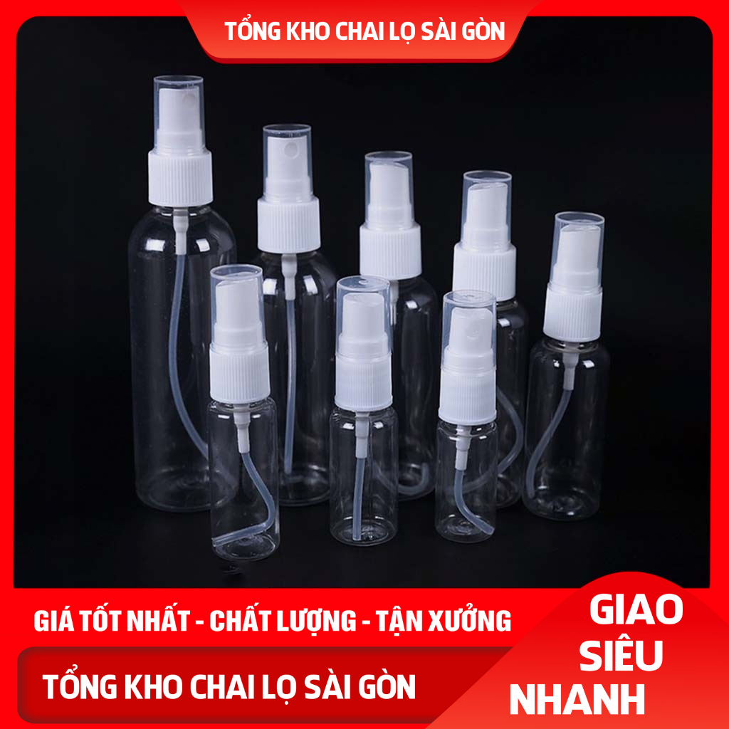 Chai Nhựa Pet Xịt Phun Sương 20ML/30ML/50ML/100ML/150ML/200ML/250ML Chiết Dầu Gội, Gel Rửa Tay ...