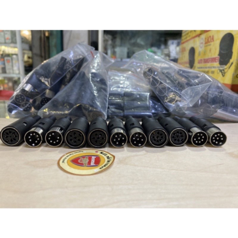 Đầu jack MIDI DIN 6P 7P 8P mini S terminal plug đực cái dùng cho cáp âm thanh Audio. jack midi 6 ...