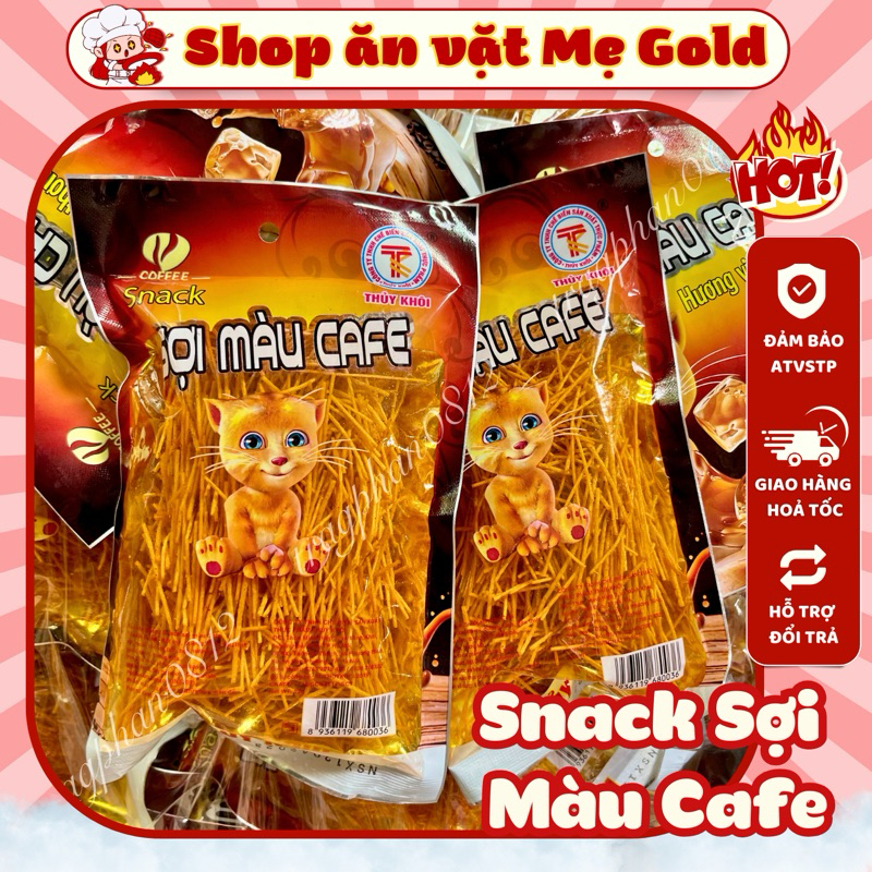 Combo gói snack sợi màu cà phê QQ, snack coffee Thuỷ Khôi (gói 28g ...